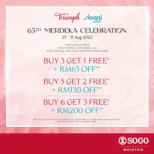 SOGO Triumph & Sloggi Merdeka Sale (25 Aug 2022 - 31 Aug 2022)