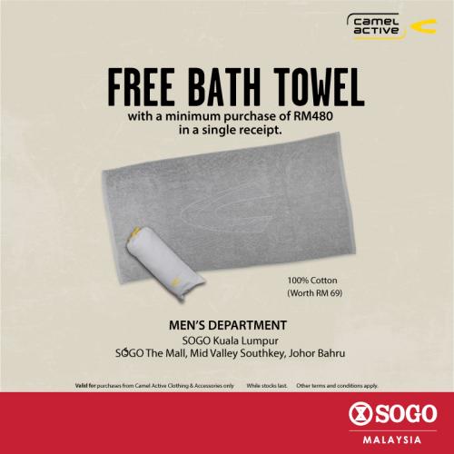 SOGO Mid Valley Southkey Camel Active FREE Bath Towel Promotion