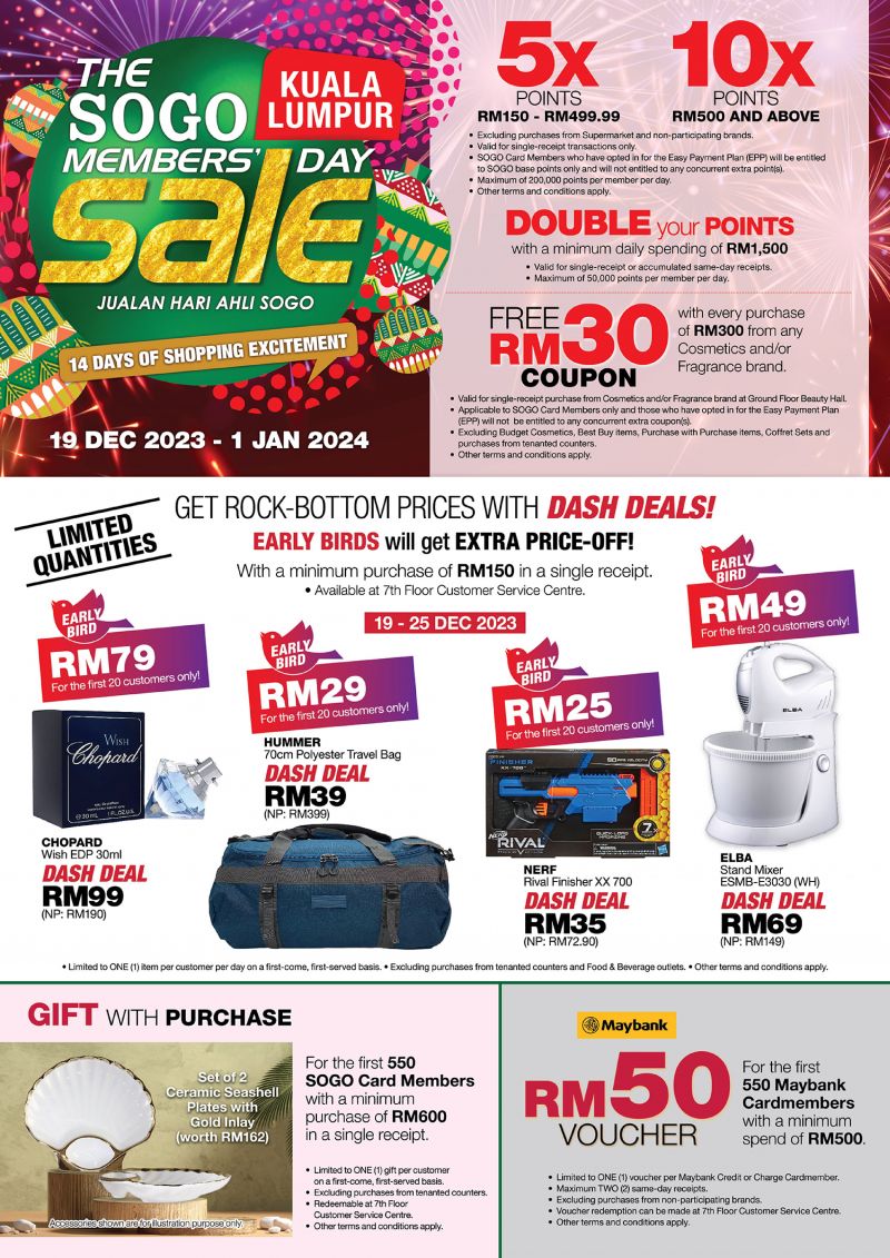 SOGO KL Members Day Sale Catalogue (19 Dec 2023 - 1 Jan 2024)
