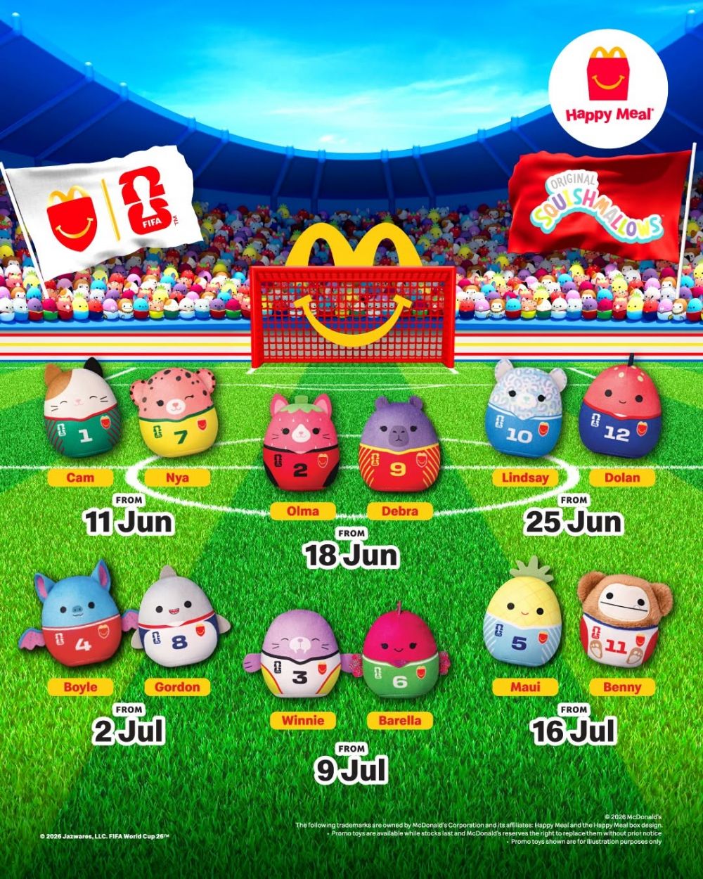 McDonald's Happy Meal Toys: Squishmallows x FIFA World Cup - FREE Toy ...