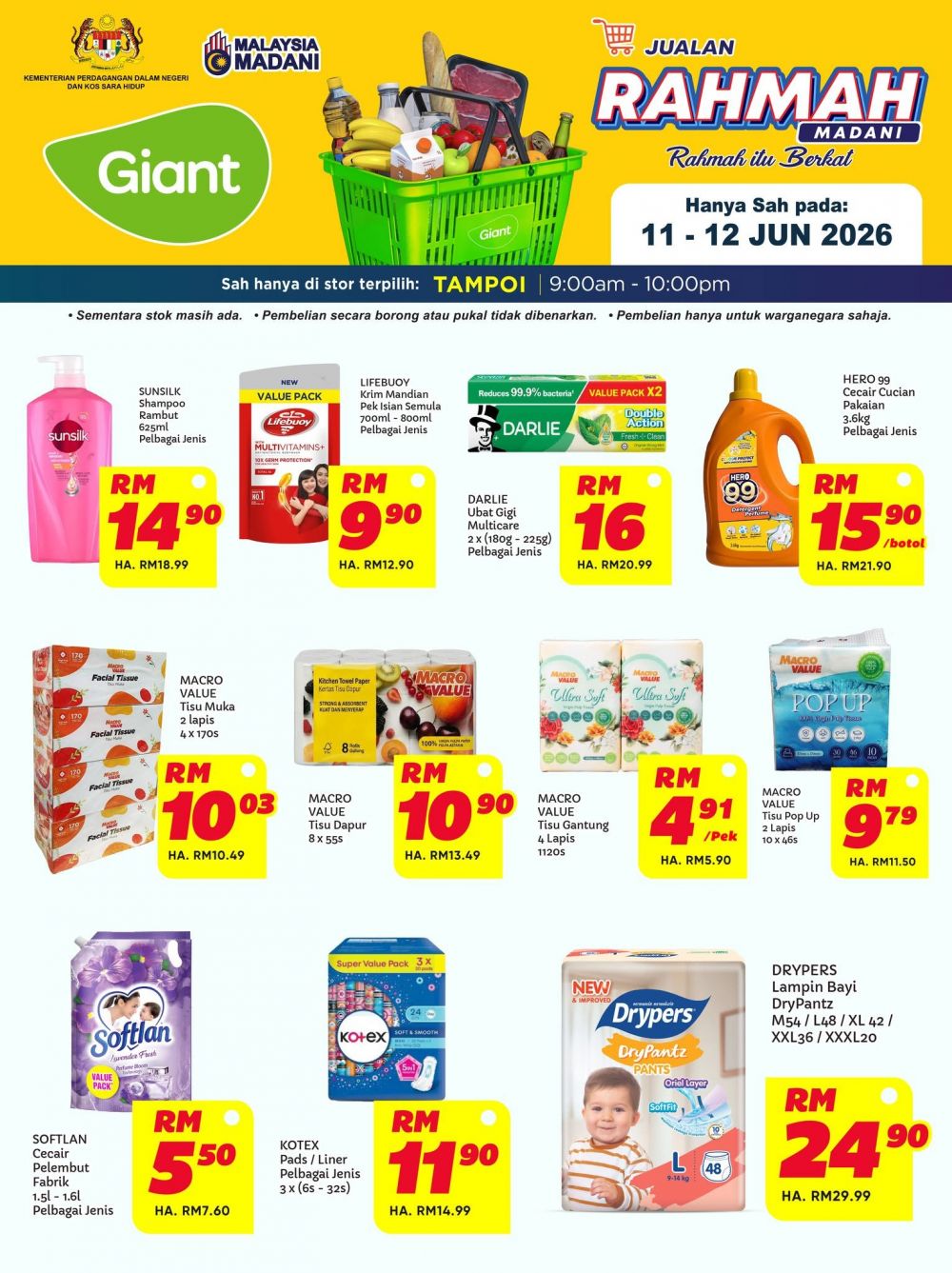 Giant Jualan Rahmah Sale: Exclusive at Tampoi - Fresh Chicken at RM6.20 ...