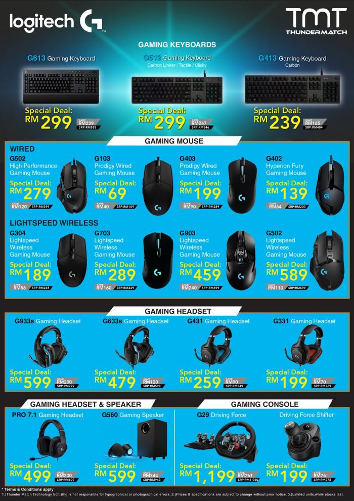 TMT Logitech December Promotion (valid until 31 Dec 2019)