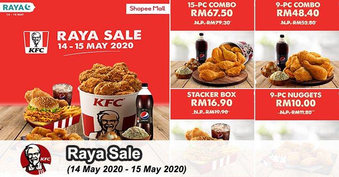 KFC Raya Sale Promotion on Shopee (14 May 2020 - 15 May 2020)
