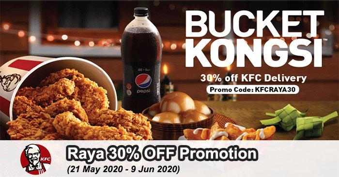 KFC Delivery Hari Raya FREE 30% OFF Voucher Promotion (21 May 2020 - 9 ...