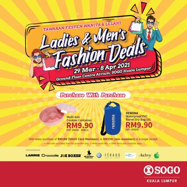 SOGO Kuala Lumpur Ladies & Men's Fashion Deals Sale (29 Mar 2021 - 8 ...