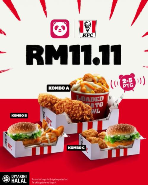 KFC FoodPanda November RM11.11 Deals Promotion (1 Nov 2021 - 30 Nov 2021)