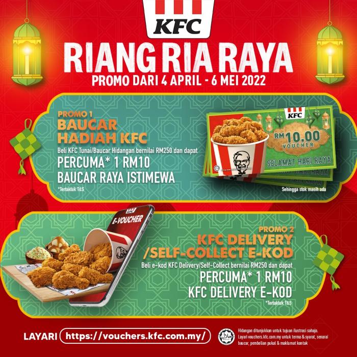 KFC Hari Raya FREE Voucher Promotion (4 Apr 2022 - 6 May 2022)