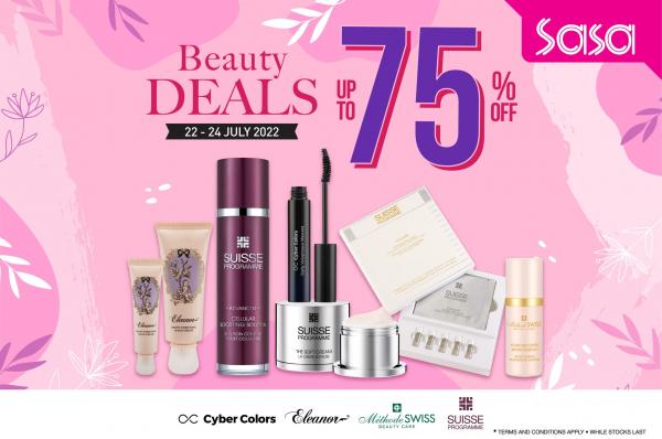 SaSa Beauty Sale Up To 75% OFF (22 Jul 2022 - 24 Jul 2022)