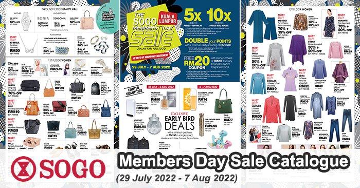 SOGO Kuala Lumpur Members Day Sale Catalogue (29 Jul 2022 - 7 Aug 2022)