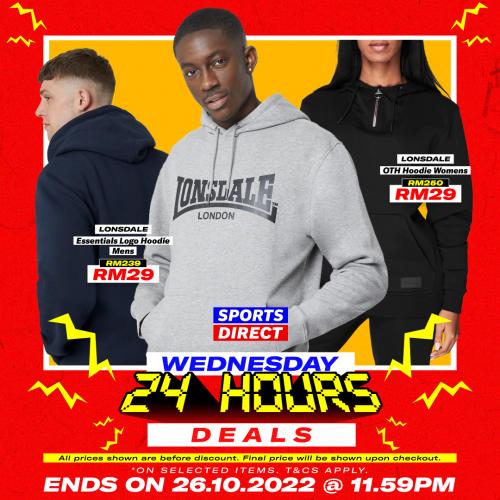 Sports Direct Online Wednesday 24 Hours Sale (26 Oct 2022)