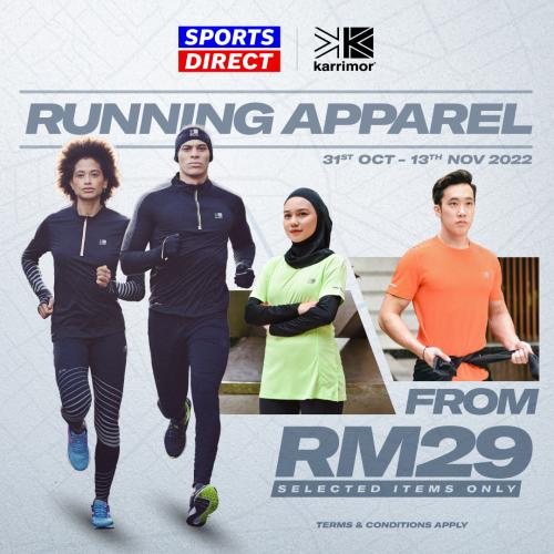 Sports Direct Karrimor Running Apparels Promotion (31 Oct 2022 - 13 Nov ...