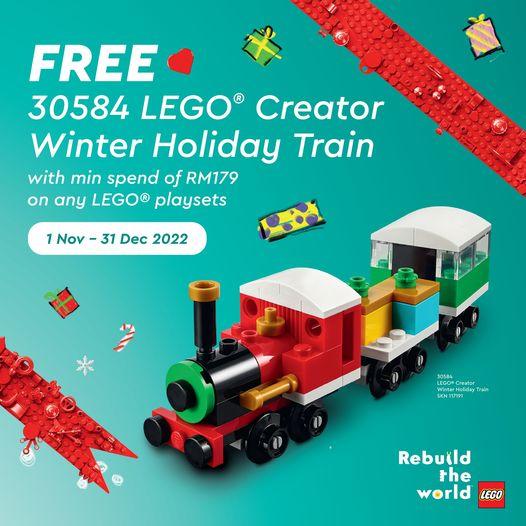 Toys R Us LEGO FREE LEGO Creator Winter Holiday Train Promotion (1 Nov ...