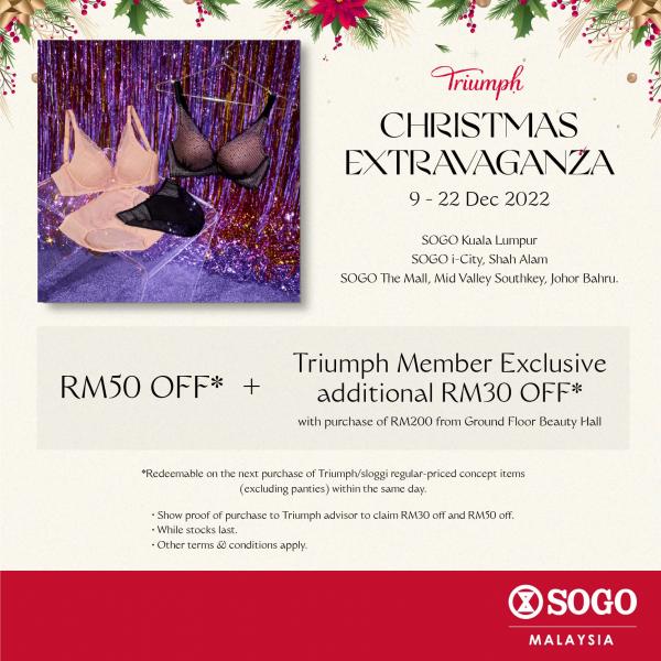SOGO Triumph Christmas Extravaganza Sale (9 Dec 2022 - 22 Dec 2022)