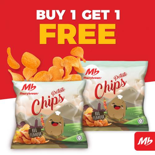 Marrybrown Buy 1 Get 1 FREE Potato Chips Promotion