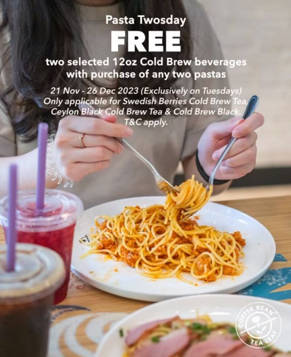 Coffee Bean Pasta Twosday Promo: Purchase any two pastas get two ...