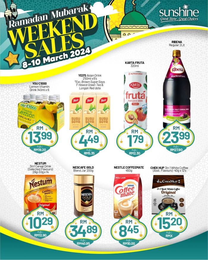 Sunshine Weekend Promotion (8-10 Mar 2024)