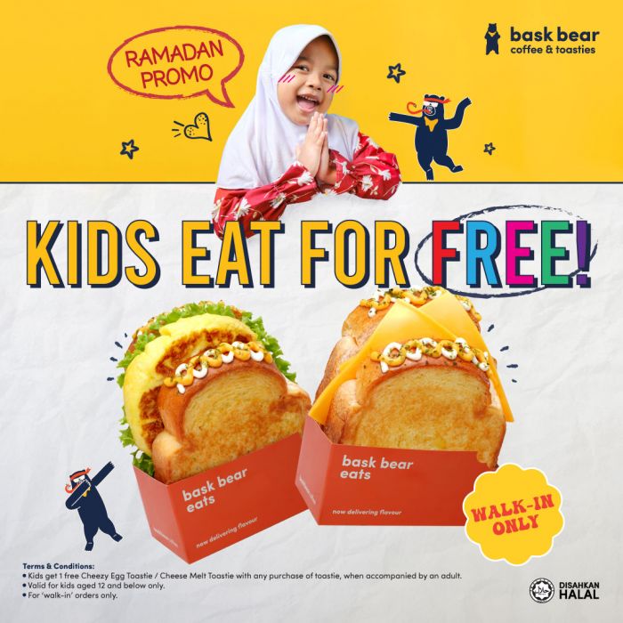 Bask Bear Coffee Ramadan Treat: Kids Eat FREE Cheezy or Cheese Melt ...