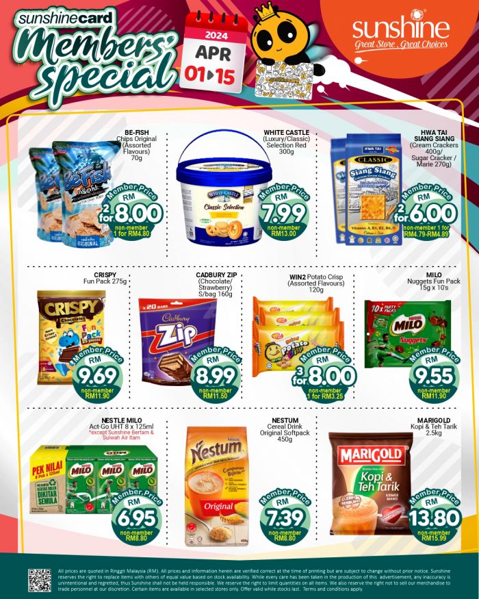 Sunshine Card Members Promotion (1-15 Apr 2024)