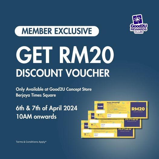 Good2U Berjaya Times Square Grand Opening Promotion: FREE RM20 Voucher ...