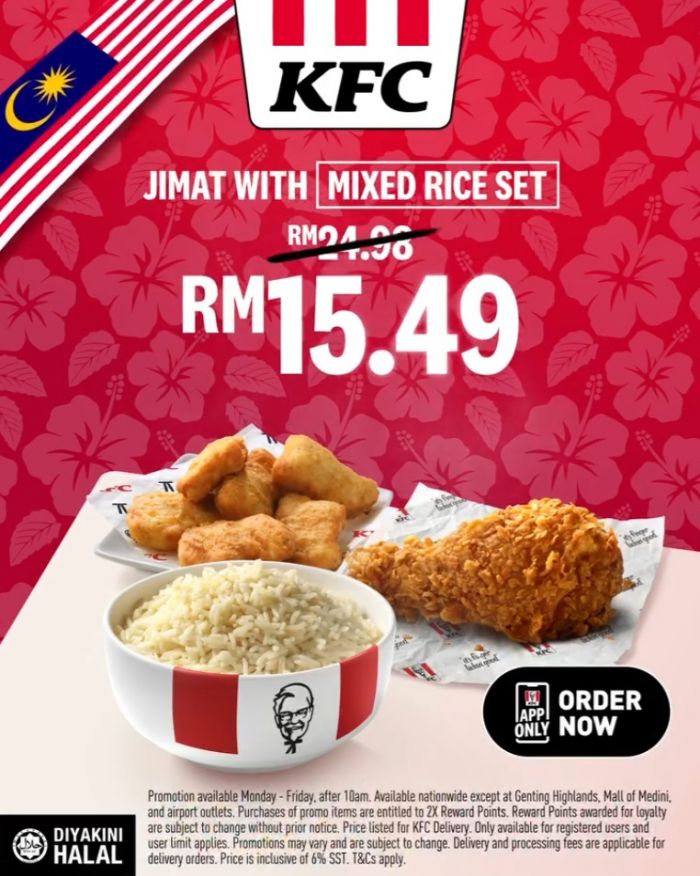 KFC Weekday Jimat App-Exclusive Promotion - Up to 50% OFF