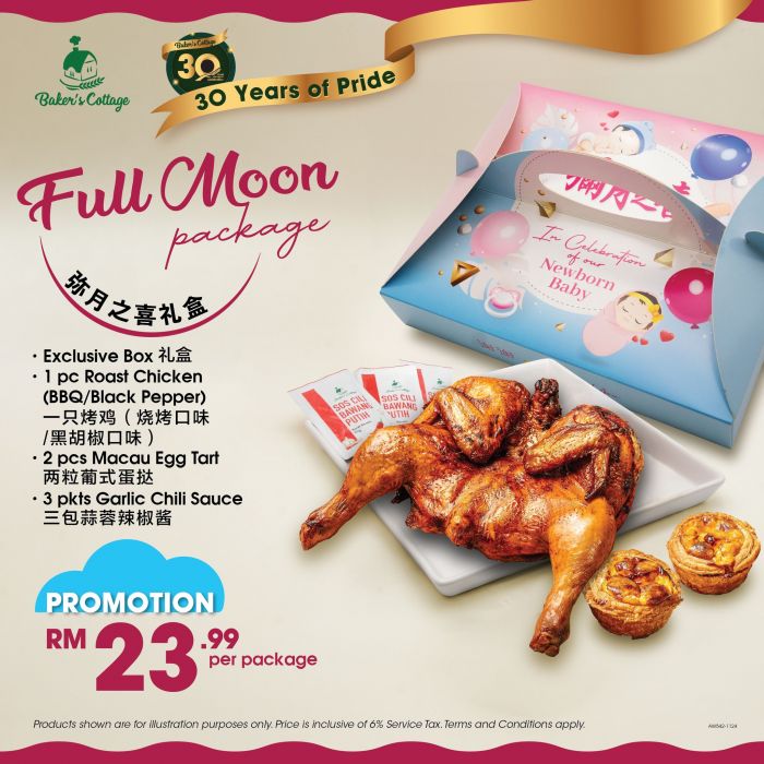Baker's Cottage Full Moon Package – Exclusive RM23.99 Celebration Deal