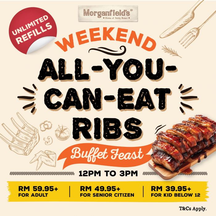 Morganfield's Weekend All You Can Eat Ribs Buffet with Unlimited ...