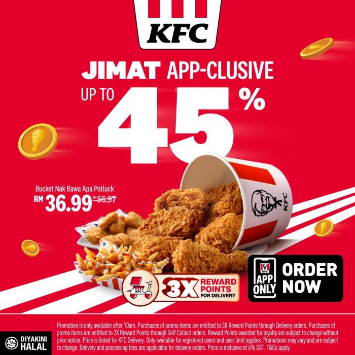 KFC Jimat Appclusive Promotion – Save Up to 45% with App-Only Deals
