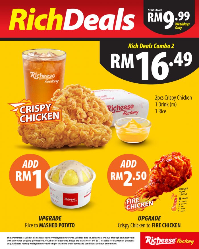 Richeese Factory Rich Deals: Combo Meals from RM9.99! (28 May 2025 Onwards)