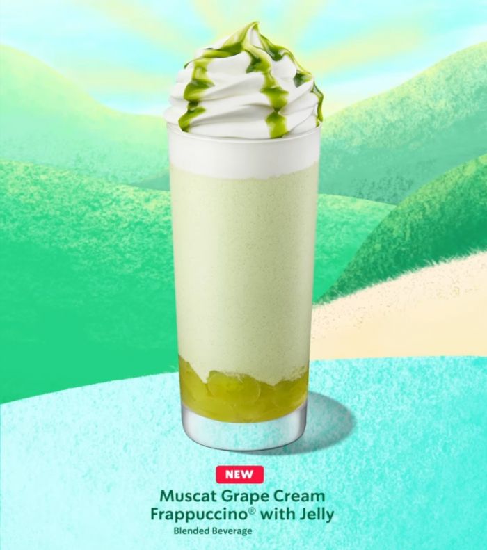 Starbucks Muscat Grape Cream Frappuccino with Jelly: New Drink Launch ...