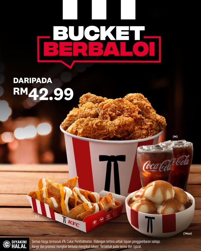 KFC Bucket Berbaloi: 6-pc & 10-pc Value Bucket Promotion | Jan 2026