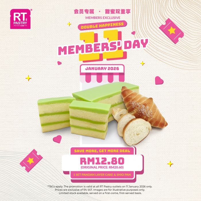 RT Pastry Members Day: Pandan Layer Cake & Shio Pan Set RM12.80 | 11 ...