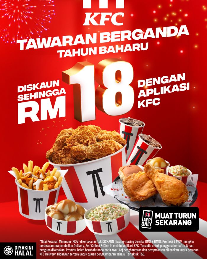 KFC New Year Promotion: Discount Up To RM18 via App | January 2026