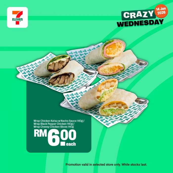 7-Eleven Crazy Wednesday Promotion: Deals from RM1.00 | 14 January 2026