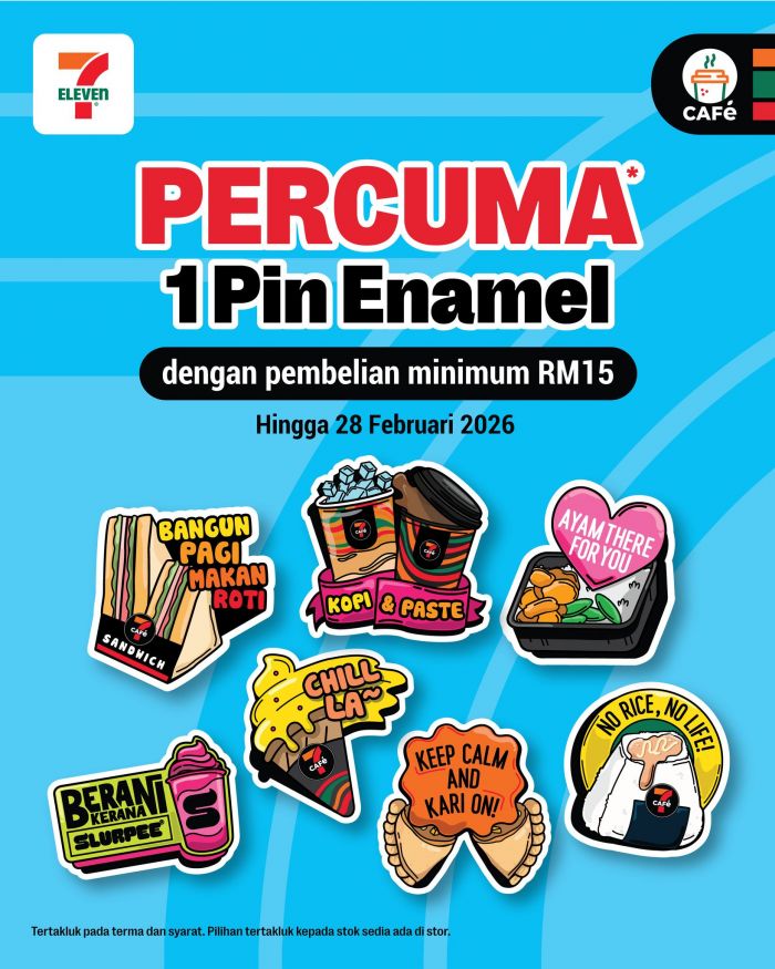 7-Eleven Free Enamel Pin Promotion: Spend RM15 at 7-Cafe | Until 28 ...